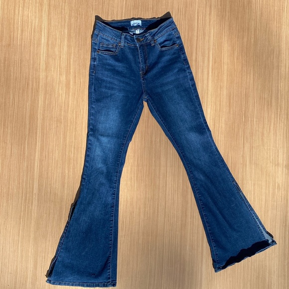 BAMBOO | Jeans | Bamboo Flare Slit Leg Jeans Sz 7 | Poshmark